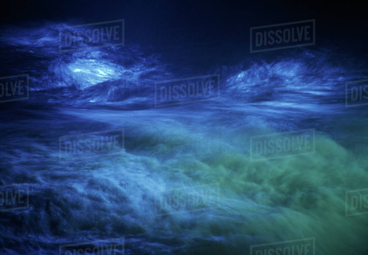 Abstract blue colored clouds - Stock Photo - Dissolve