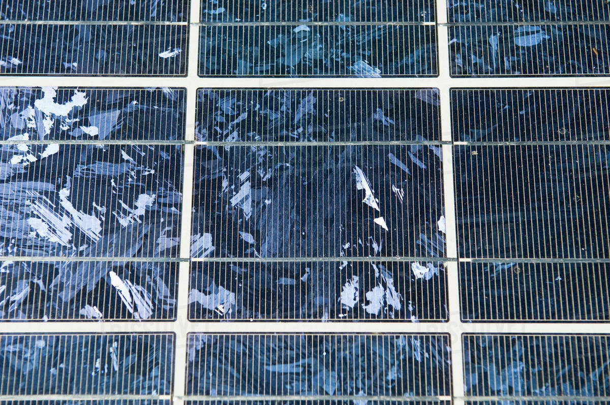 Solar panel horizontal row - Stock Photo - Dissolve