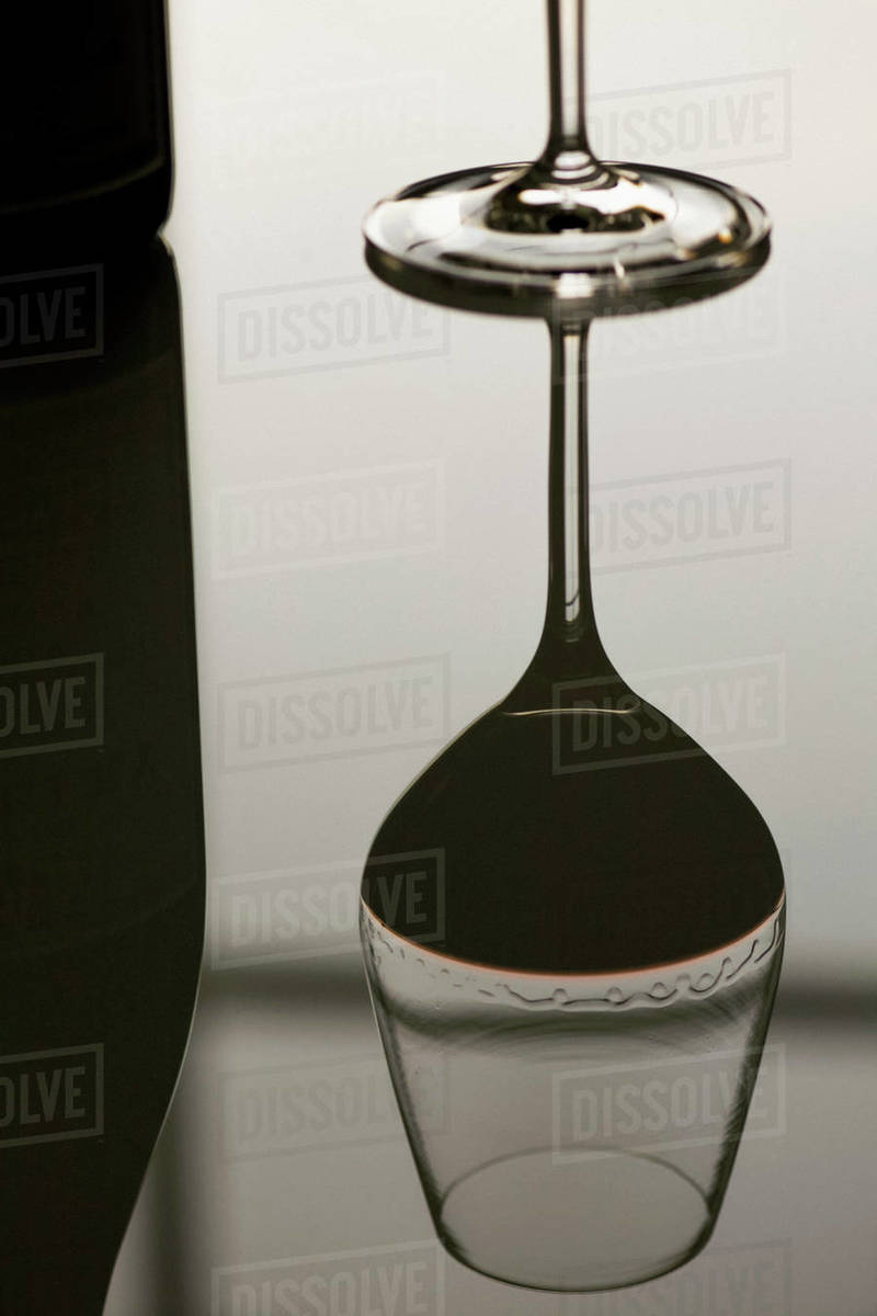 Reflection red wine glass - Royalty-free Stock Photo | Dissolve