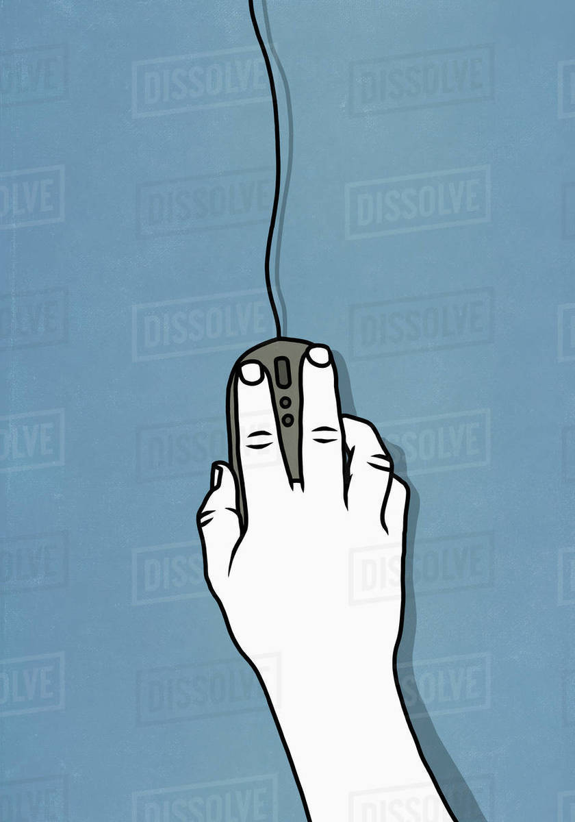 Hand using computer mouse - Royalty-free Stock Photo | Dissolve