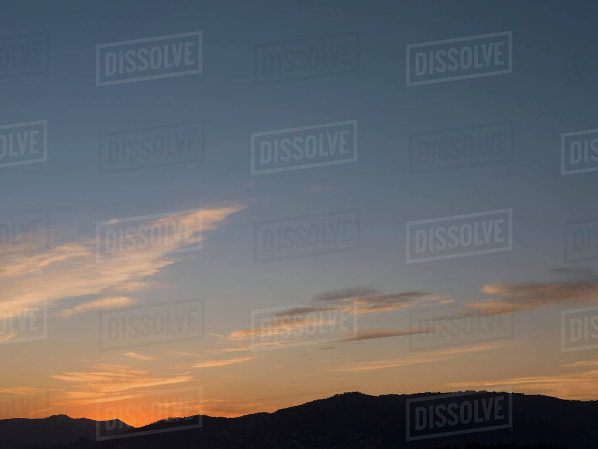 Sunset sky with clouds, French Riviera, France - Royalty-free Stock ...