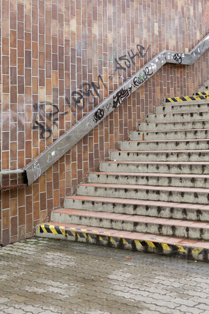 Urban staircase with graffiti, outdoors - Royalty-free Stock Photo ...